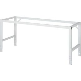 Rau Arbeitstisch mit Ablageboden, fahrbar, melaminbeschichtete Platte, St&auml;rke 22 mm, BxT 2000 x 1000 mm