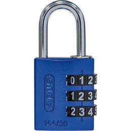 Abus Zahlenschloss, Aluminium, 144/30 Lock-Tag, VE 6 Stk, blau