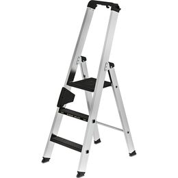 MUNK Stufen-Stehleiter CLIP-STEP, einseitig begehbar, rutschhemmend R13, belastbar, 3 Stufen