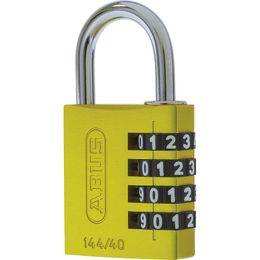 Abus Zahlenschloss, Aluminium, 144/40 Lock-Tag, VE 6 Stk, gelb