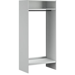 Wolf Offene Garderobe, lichtgrau RAL 7035, mit 10 Kleiderb&uuml;geln