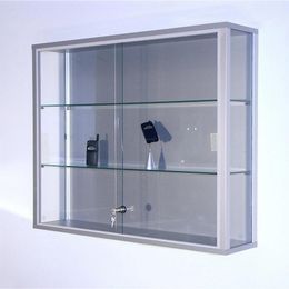 LINK Wandvitrine, 2 B&ouml;den, Schiebet&uuml;ren, HxBxT 800 x 1000 x 200 mm kaiserkraft