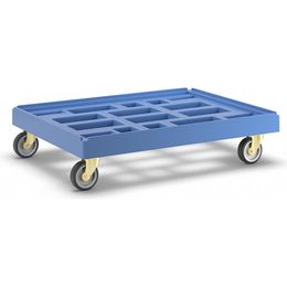 Transportroller, LxB 814 x 612 mm, aus HDPE, lichtblau kaiserkraft