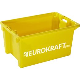 eurokraft pro Drehstapelbehälter, Volumen 50 l, VE 3 Stk, gelb