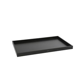 eurokraft pro Etagenboden f&uuml;r Querstreben-Modelle, f&uuml;r BxT 975 x 700 mm, mit Umrandung, aus MDF, schwarz