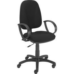 B&uuml;rostuhl JUPITER, Gestell schwarz, ohne Armlehnen, Synchronmechanik, Bezug schwarz kaiserkraft