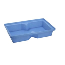 PE-Kleingebinde- und Palettenwanne, LxBxH 1000 x 600 x 200 mm, Auffangvolumen 60 l, ohne Gitterrost kaiserkraft