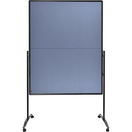 Legamaster Moderationswand Premium Plus, Tafelformat 1200 x 1500 mm, Filz, blaugrau, klappbar