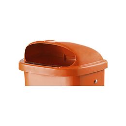 Ersatzdeckel f&uuml;r DIN-Papierk&ouml;rbe, inkl. Schloss und Zigarettenblech, orange kaiserkraft
