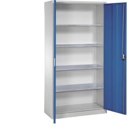 C+P Universalschrank, Höhe x Breite x Tiefe 1950 x 950 x 420 mm, lichtgrau / enzianblau, ab 3 Stk