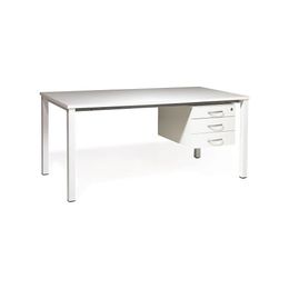 Unterschrank für Desk Duo, BxT 428 x 600 mm, weiß gebürstet kaiserkraft