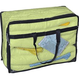 eurokraft basic Leckage-Notfallset mit Einweg-Abdichtmatte, Tasche, Abdichtmatte, Vliese, Bindung 50 l, Ausf&uuml;hrung Chemikalien, gelb