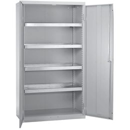 Umweltschrank ohne Türlochung, HxBxT 1800 x 1000 x 500 mm, 4 Wannenböden, lichtgrau / lichtgrau kaiserkraft