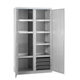Umweltschrank ohne T&uuml;rlochung, HxBxT 1800 x 1000 x 500 mm, 7 Wannenb&ouml;den, lichtgrau / lichtgrau kaiserkraft