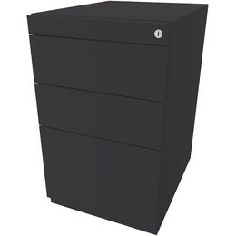 Bisley Standcontainer Note™, mit 2 Universalschubladen, 1 Hängeregistratur, ohne Top, Tiefe 565 mm, anthrazitgrau