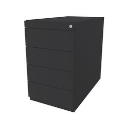 Bisley Standcontainer Note™, mit 4 Universalschubladen, Tiefe 775 mm, anthrazitgrau