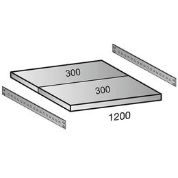 Fachboden für Industriesteckregal, Bodenbreite 1200 mm, Tiefe 600 mm kaiserkraft