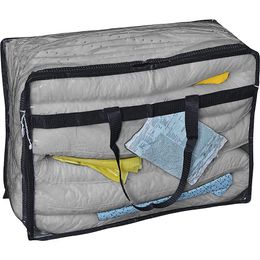 eurokraft basic Leckage-Notfallset mit Einweg-Abdichtmatte, Tasche, Abdichtmatte, Vliese, Bindung 50 l, Ausf&uuml;hrung universal, grau