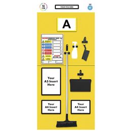 Regal-Infoboard Einzelmarkierung, Reinigung, HxB 2000 x 900 mm, gelb kaiserkraft