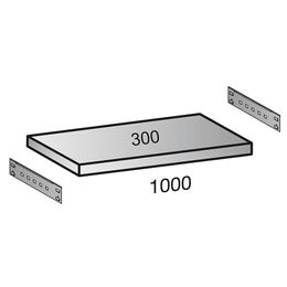 Fachboden für Industriesteckregal, Bodenbreite 1000 mm, Tiefe 300 mm kaiserkraft