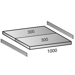 Zusatzboden für Archiv-Steckregal, Tiefe 600 mm, Breite 1000 mm kaiserkraft