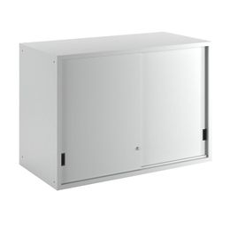 LISTA Aufsatzschrank mit Schiebet&uuml;ren, T&uuml;ren aus Vollblech, HxBxT 1000 x 1431 x 725 mm, lichtgrau