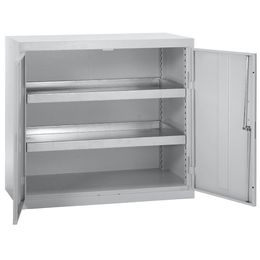 Umweltschrank ohne T&uuml;rlochung, HxBxT 900 x 1000 x 500 mm, 2 Wannenb&ouml;den, lichtgrau / lichtgrau kaiserkraft