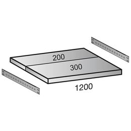 Fachboden für Industriesteckregal, Bodenbreite 1200 mm, Tiefe 500 mm kaiserkraft