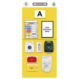 Regal-Infoboard Einzelmarkierung, Erste Hilfe, HxB 2000 x 900 mm, gelb kaiserkraft