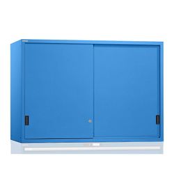 LISTA Aufsatzschrank mit Schiebet&uuml;ren, T&uuml;ren aus Vollblech, HxBxT 1000 x 1431 x 725 mm, lichtblau