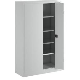 Pavoy Faltt&uuml;renschrank, H&ouml;he 1950 mm, Breite 1200 mm, Tiefe 500 mm, grau