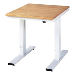 Rau Arbeitstisch, elektrisch h&ouml;henverstellbar - Tragkraft 300 kg, H&ouml;he 720 - 1120 mm, Buchenplatte massiv, BxT 750 x 1000 mm
