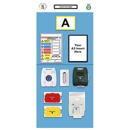 Regal-Infoboard Einzelmarkierung, Erste Hilfe, HxB 2000 x 900 mm, blau kaiserkraft