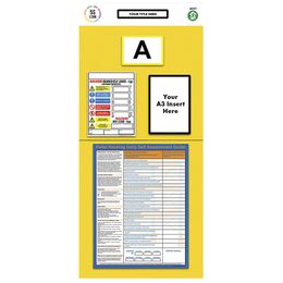 Regal-Infoboard Einzelmarkierung, Bewertung, HxB 2000 x 900 mm, gelb kaiserkraft