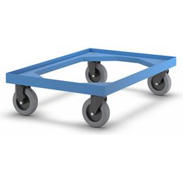 Kunststoff-Fahrgestell, f&uuml;r Euroformat 600 x 400 mm, Vollgummi-R&auml;der kaiserkraft