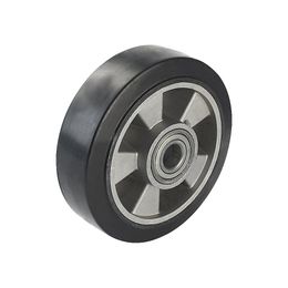 Proroll Elastik-Vollgummi-Reifen, schwarz, Pr&auml;zisionskugellager, Rad-&Oslash; x Breite 160 x 50 mm