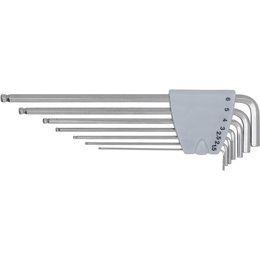 KS Tools Edelstahl-Winkelstiftschl&uuml;ssel-Satz XL, Innensechskant mit Kugelkopf, 7 Teile