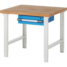 eurokraft pro Werkbank, Baukastensystem Serie 7000, 1 H&auml;ngeschublade, BxT 1000 x 900 mm