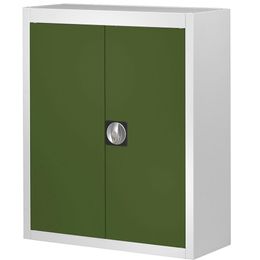 Mauser Magazinschrank, ohne Sichtlagerk&auml;sten, HxBxT 820 x 680 x 280 mm, zweifarbig, Korpus grau, T&uuml;ren gr&uuml;n, ab 3 Stk
