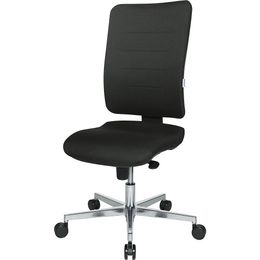 eurokraft pro B&uuml;rostuhl V2 Bandscheibensitz, Aluminium-Fu&szlig;kreuz, R&uuml;ckenlehne gepolstert, schwarz
