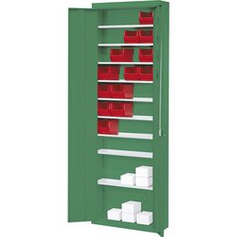 Mauser Magazinschrank, ohne Sichtlagerk&auml;sten, HxBxT 2150 x 680 x 280 mm, einfarbig, gr&uuml;n
