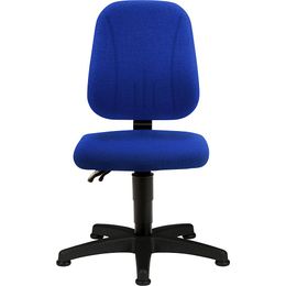 bimos Arbeitsdrehstuhl Unitec, mit Gasfeder-H&ouml;henverstellung, Stoffbezug, blau, mit Bodengleitern