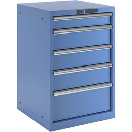 LISTA Schubladenschrank, 5 Schubladen, BxTxH 564 x 572 x 850 mm, lichtgrau