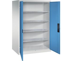 C+P Werkstatt-Schwerlastschrank, Breite 1200 mm, Tiefe 800 mm, Tür lichtblau
