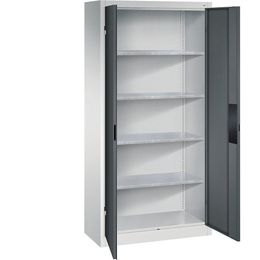 C+P Werkstatt-Schwerlastschrank, Breite 930 mm, Tiefe 400 mm, T&uuml;r anthrazit