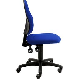 bimos Arbeitsdrehstuhl Unitec, mit Gasfeder-H&ouml;henverstellung, Stoffbezug, blau, mit Rollen