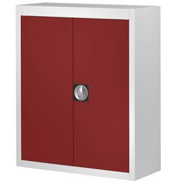 Mauser Magazinschrank, ohne Sichtlagerk&auml;sten, HxBxT 820 x 680 x 280 mm, zweifarbig, Korpus grau, T&uuml;ren rot, ab 3 Stk