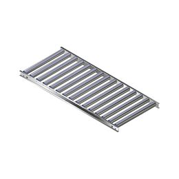 Gura Leicht-Rollenbahn, Aluminiumrahmen mit Aluminiumrollen, Bahnbreite 600 mm, Achsabstand 100 mm, L&auml;nge 1,5 m