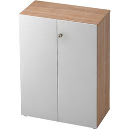 ANNY-AC - Aktenschrank mit Akustik-R&uuml;ckwand, HxBxT 1100 x 800 x 420 mm, 2 Fachb&ouml;den, Nussbaum-Dekor kaiserkraft