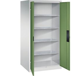 C+P Werkstatt-Schwerlastschrank, Breite 930 mm, Tiefe 800 mm, Tür resedagrün